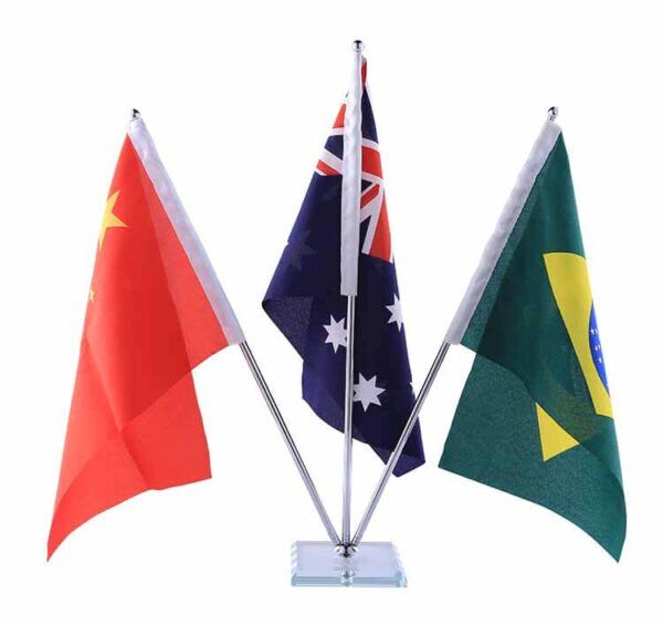 F53 W-types table flag pole Telescoping Stainless steel table flags ...